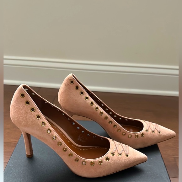 Coach | Shoes | Nwt Coach Varick Pump Suede Pale Blush Size 9 | Poshmark